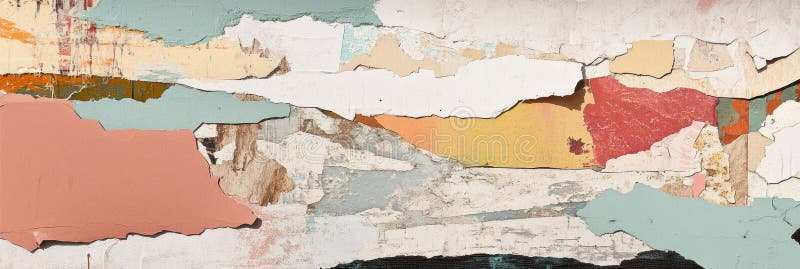 Colorful DIY Paper Collage Featuring Layered Textures and Overlapping ...
