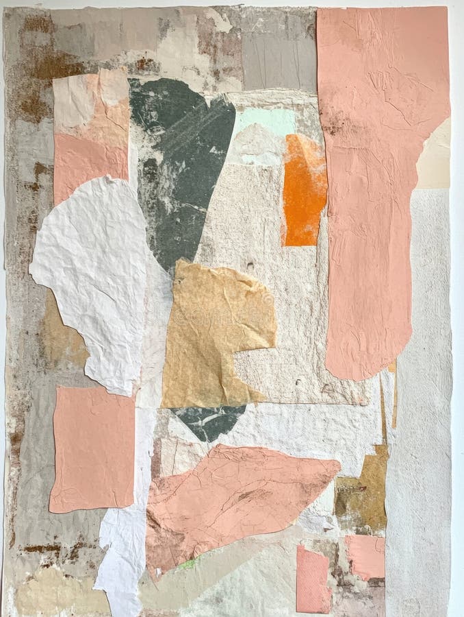 DIY Paper Collage Featuring Torn Pieces, Textures, and Layered Designs ...