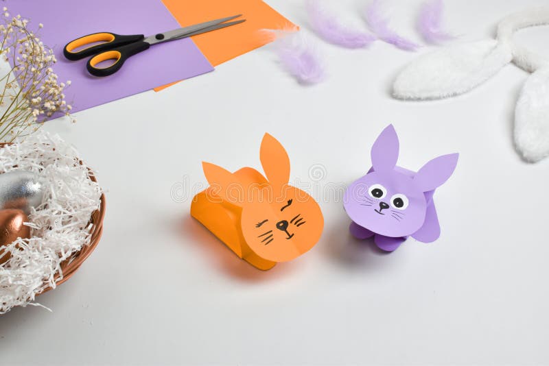 DIY Paper Rabbit for Easter. Step-by-step Instructions. Step 4 the ...