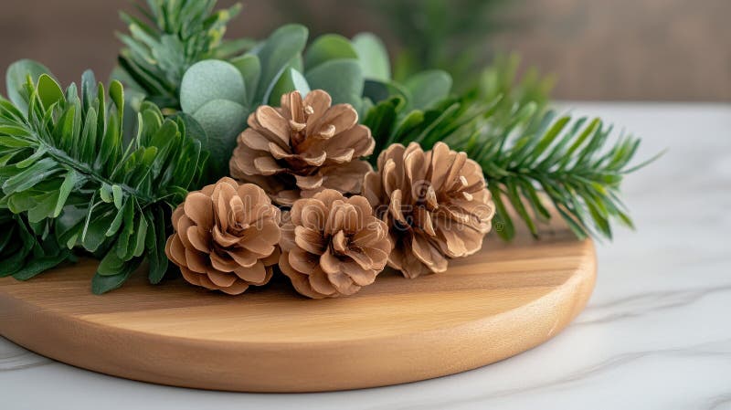 DIY Pinecone Place Cards with Greenery Simple Cozy Autumn Table Decor Ideas Easy Fall Table ...