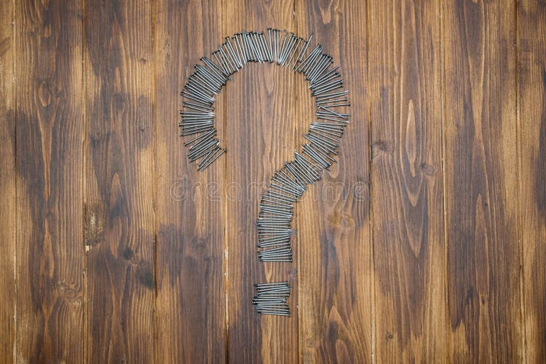 DIY Questions, Punctuation Mark by Group of Nail Stock Image - Image of ...