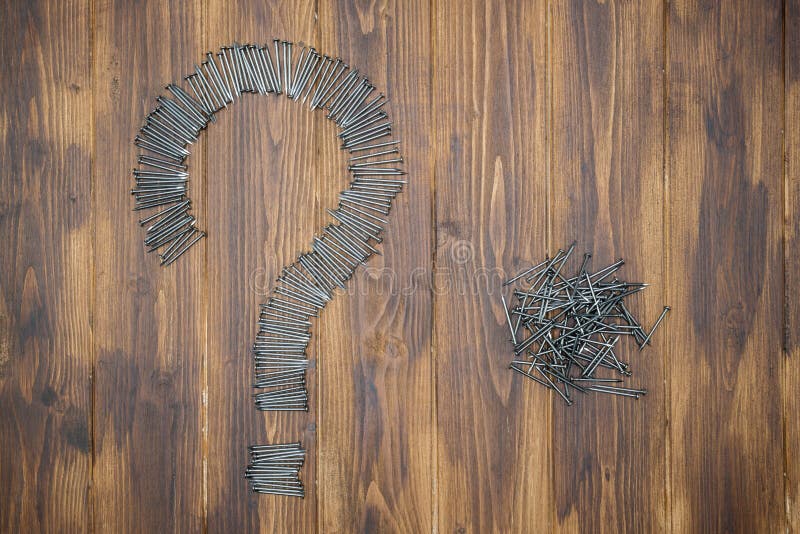 DIY Questions, Punctuation Mark by Group of Nail Stock Photo - Image of ...