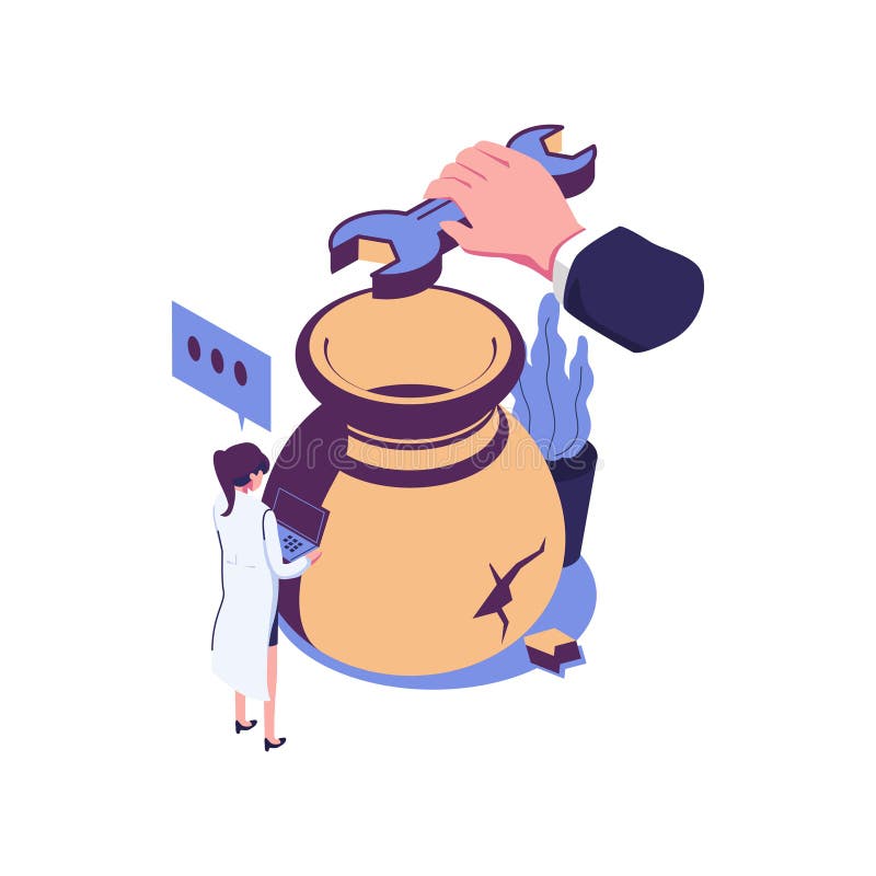 Diy Repair Flat Style Isometric Illustration Vector Design Stock Vector ...