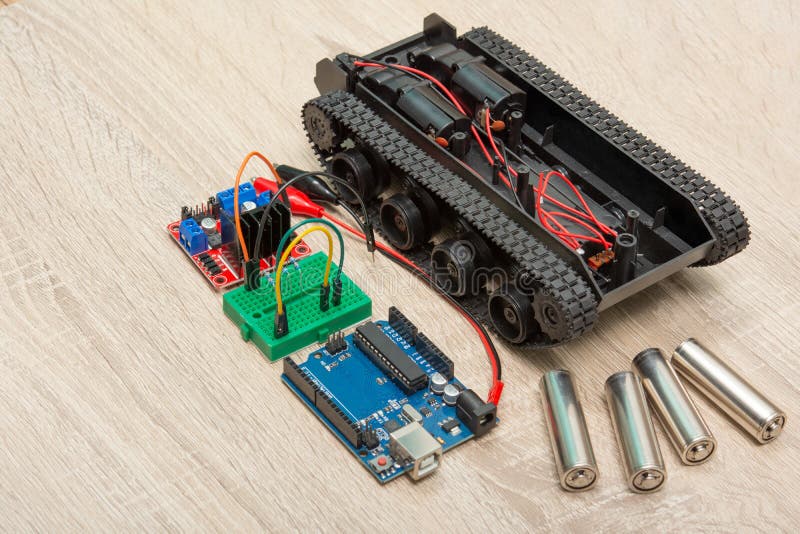 DIY Robot Competition Ideas. STEM Education for Kids Stock Photo ...