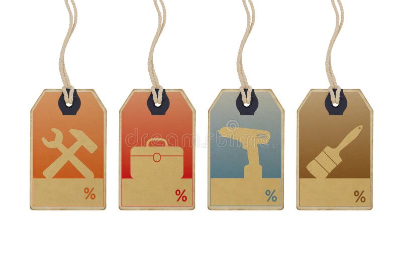 DIY sale tags stock illustration. Illustration of message - 182440398