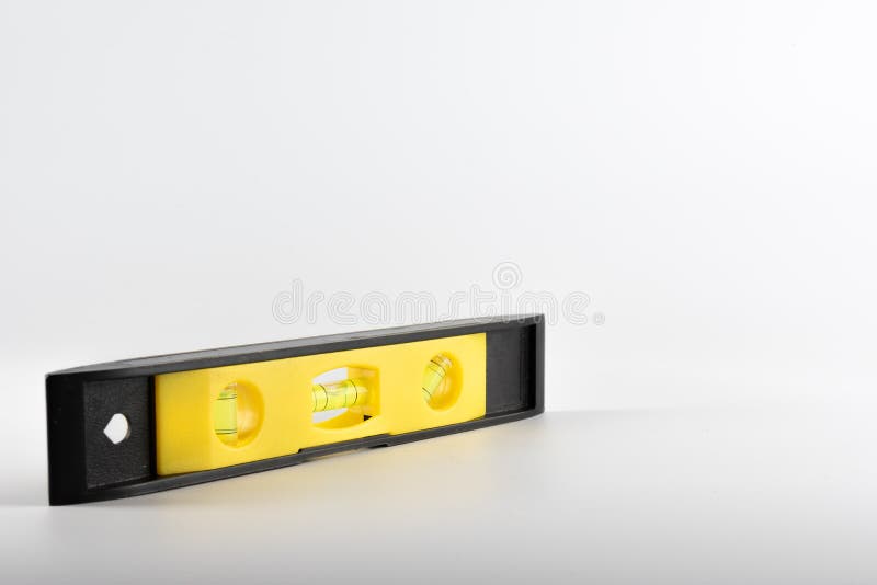 A DIY Spirit Level Photographed on White Background Stock Image - Image ...