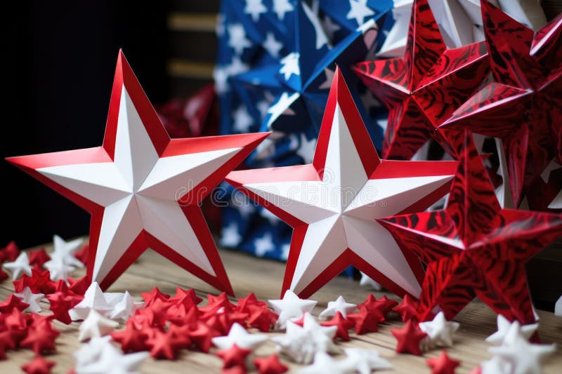 Diy Star-shaped 4th of July Decorations Stock Image - Image of ...