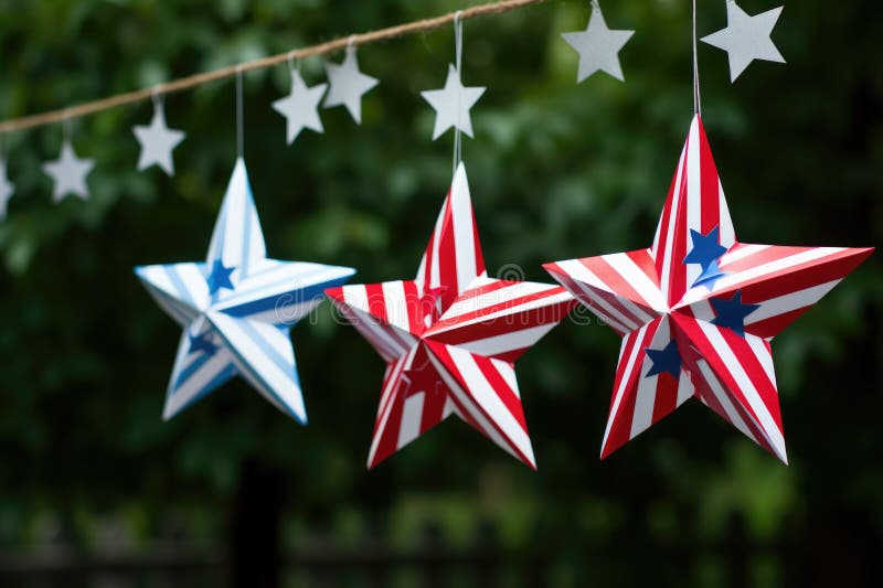 Diy Star-shaped 4th of July Decorations Stock Illustration ...