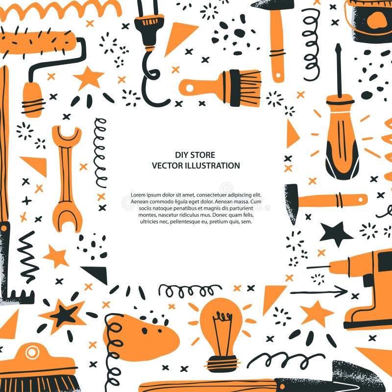 DIY store concept stock vector. Illustration of commerce - 208445921