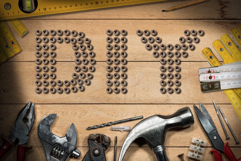 Diy Symbol and Work Tools stock photo. Image of handyman - 90207590