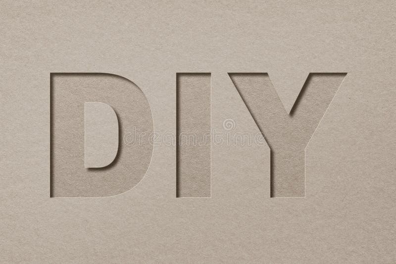 DIY Text Paper Cut Font Typography Stock Image - Image of idea ...
