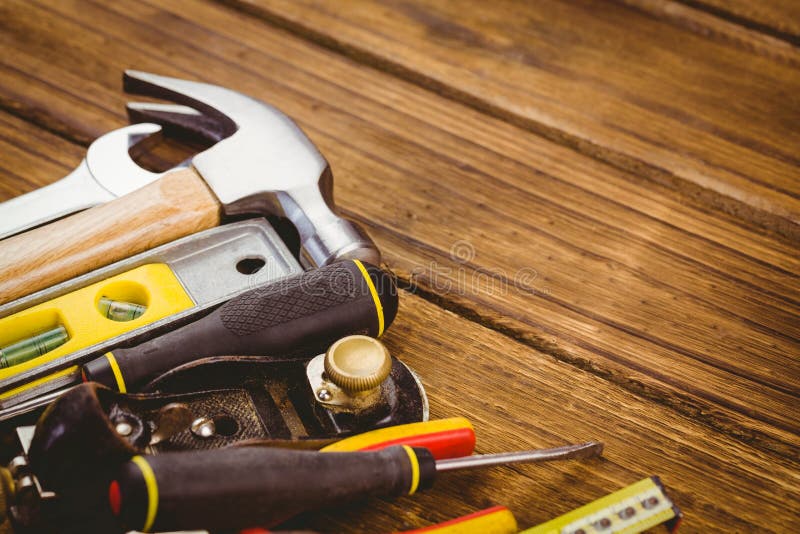 DIY Tools Laid Out on Table Stock Photo - Image of shadow, copy: 51627696