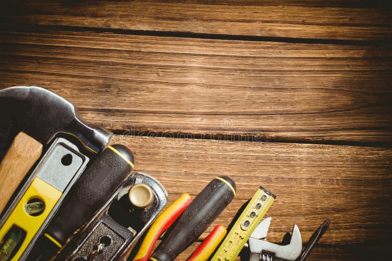 DIY Tools Laid Out on Table Stock Photo - Image of screwdriver, space ...