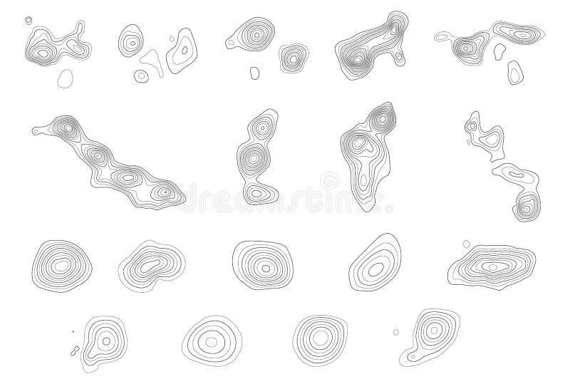 DIY Topographic Map Contour. Topography Map Elevation. Contour Vector ...