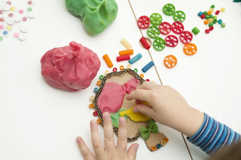 DIY Toy for Actively Explore Different Materials. Stock Image - Image ...