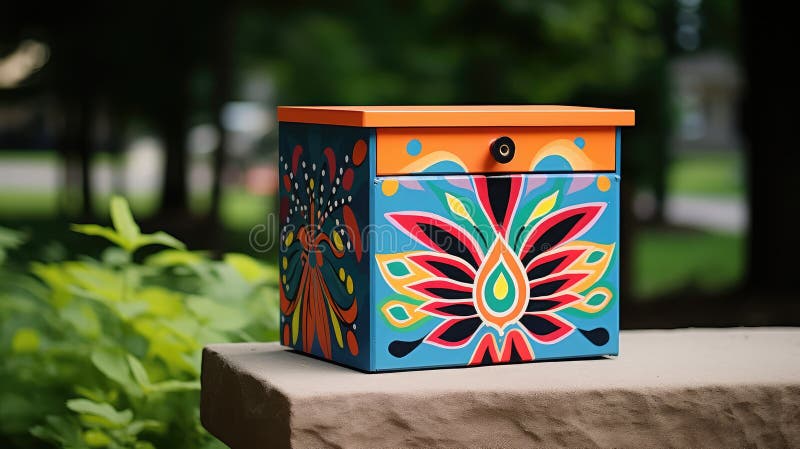 Diy usps box stock illustration. Illustration of decorated - 372369013