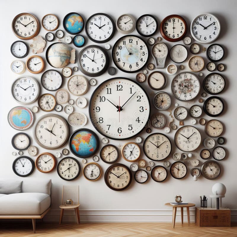 41 DIY Wall Clock Gallery Design a Wall Clock Gallery Stock Image ...