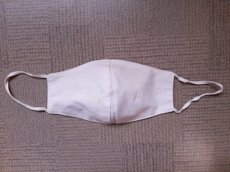 DIY White Face Mask Made of Fabric in Home Stock Photo - Image of face ...