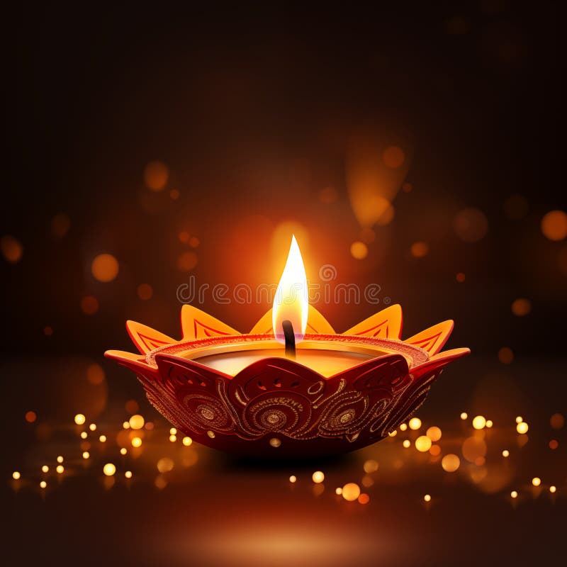Diya Happy Diwali Ai Generated Stock Illustration - Illustration of ...