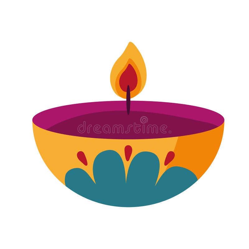 Diya light lamp stock vector. Illustration of religion - 342652158