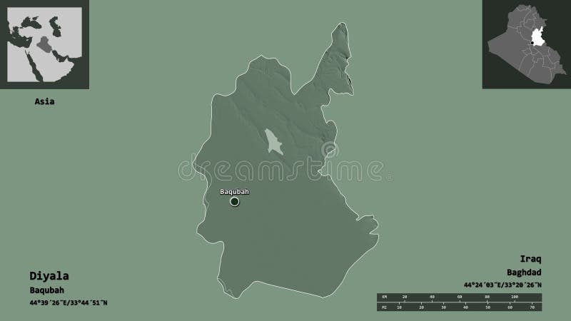 Diyala, Province of Iraq,. Previews. Administrative Stock Illustration ...