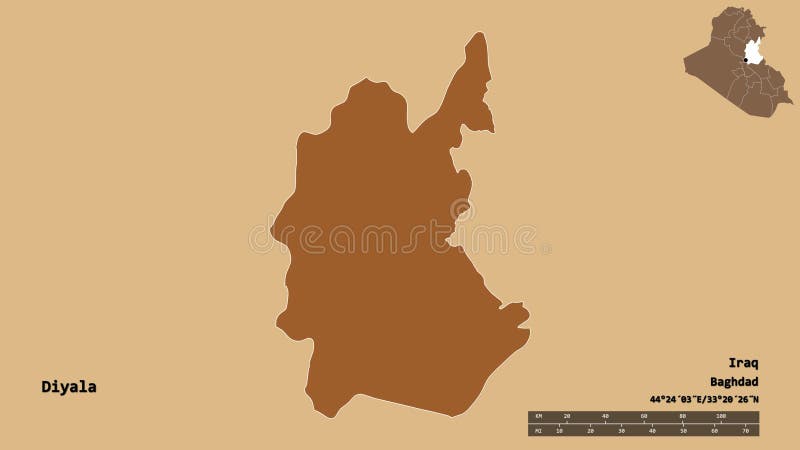 Diyala, Province of Iraq, Zoomed. Pattern Stock Illustration ...