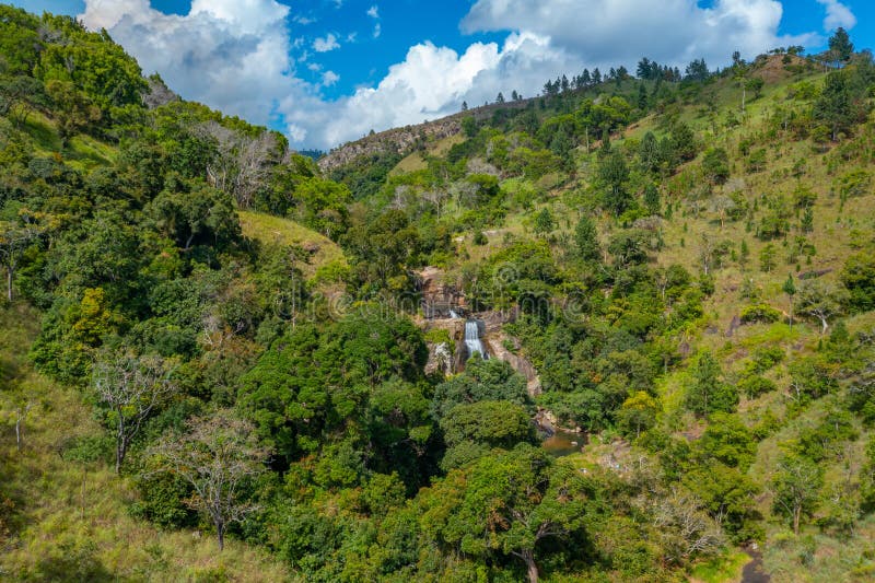 Diyaluma Falls Near Ella, Sri Lanka Stock Photo - Image of idyllic ...