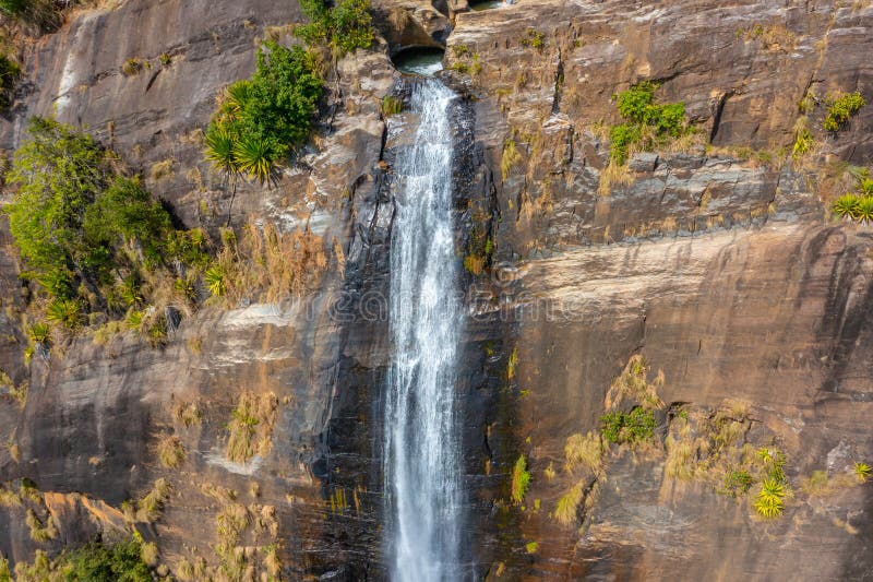 Diyaluma Falls Near Ella, Sri Lanka Stock Photo - Image of travel ...