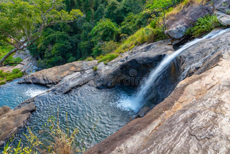 Diyaluma Falls Near Ella, Sri Lanka Stock Photo - Image of cascade ...