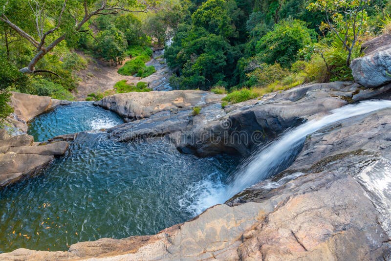 Diyaluma Falls Near Ella, Sri Lanka Stock Image - Image of panorama ...