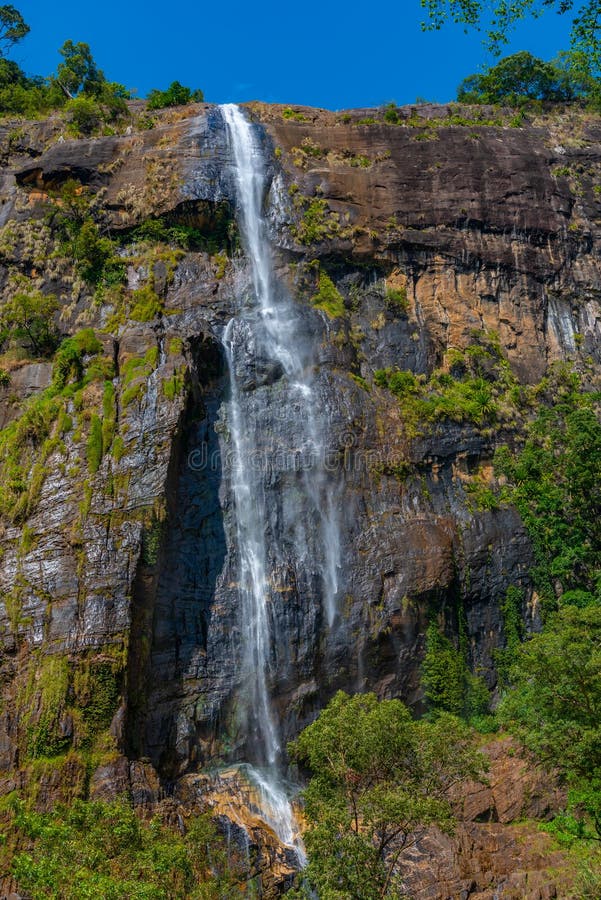 Diyaluma Falls Near Ella, Sri Lanka Stock Photo - Image of wilderness ...