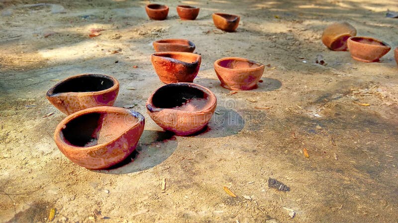 Diyas stock photo. Image of lighting, lamp, diyas, soil - 131359092