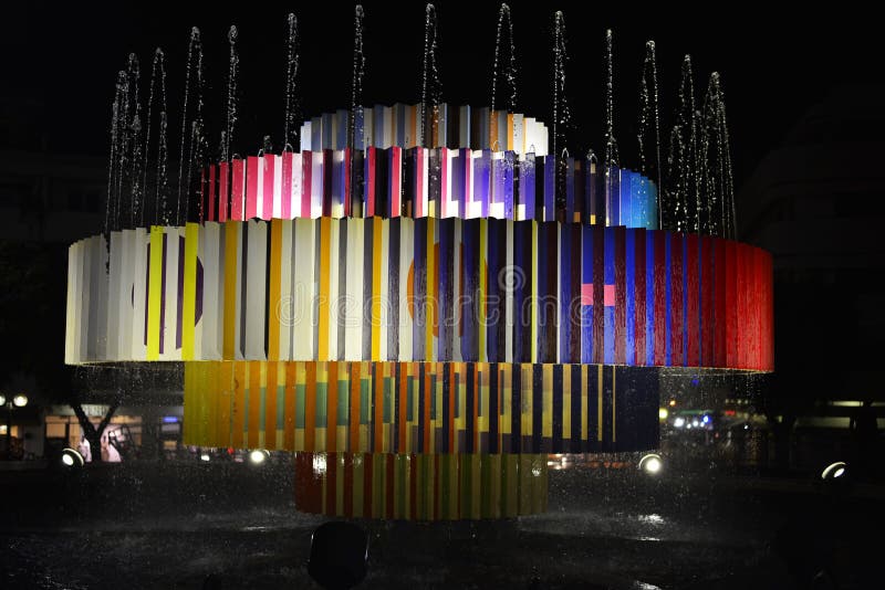 Dizengoff Square at Night , Tel Aviv Editorial Image - Image of square ...