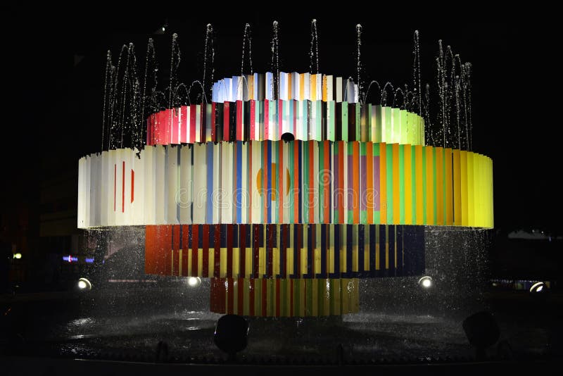 Dizengoff Square at Night , Tel Aviv Editorial Photography - Image of ...