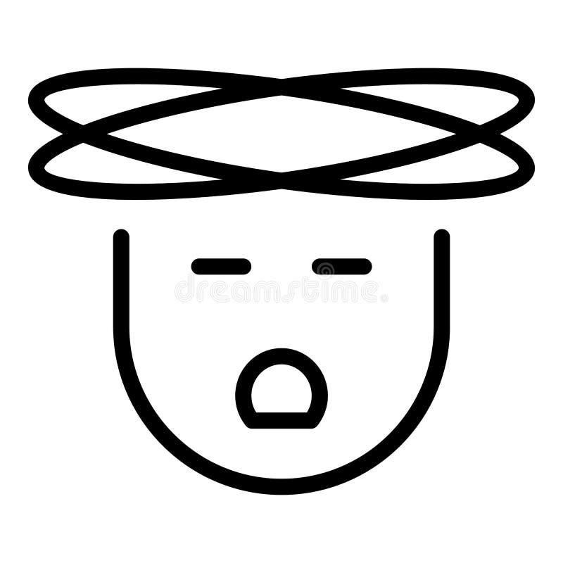 Vertigo Head Icon Outline Vector. Dizzy Headache Stock Vector ...