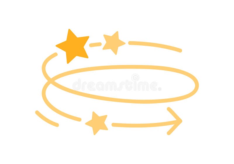 Dizzy And Distracted Icon With With Rotating Stars For Head Of Person
