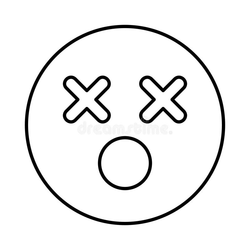 Dizzy Emoji Icon stock vector. Illustration of symbol - 257537875