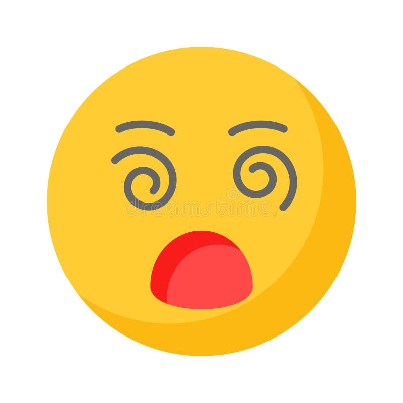 Dizzy Emoji Icon, Dizziness Expression Vector Design Stock Vector ...