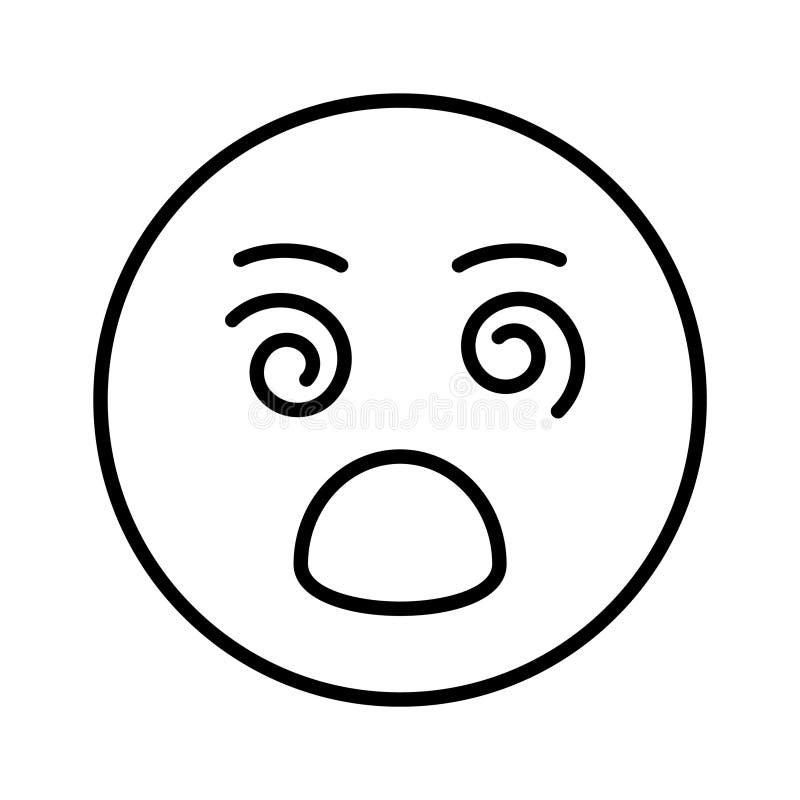 Dizzy Emoji Icon, Dizziness Expression Vector Design Stock Vector ...