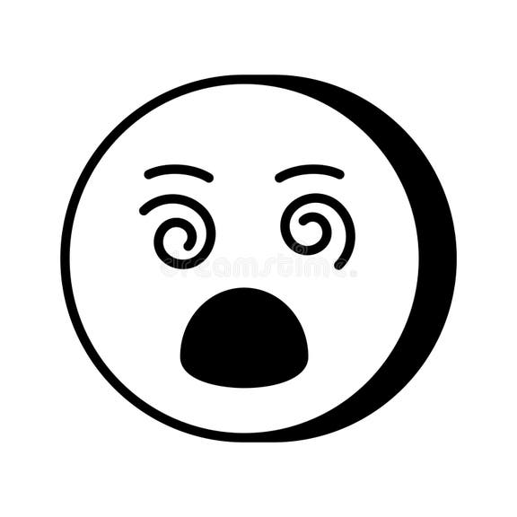 Dizzy Emoji Icon, Dizziness Expression Vector Design Stock Vector ...