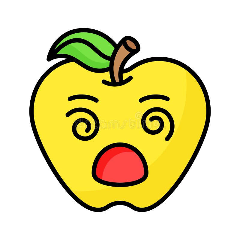 Dizzy Emoji Icon, Dizziness Expression Vector Design Stock Vector ...