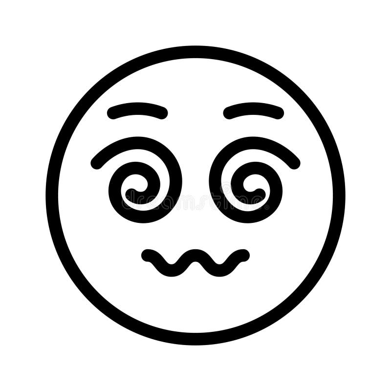 Dizzy Emoji Icon, Dizziness Expression Vector Design Stock Vector ...