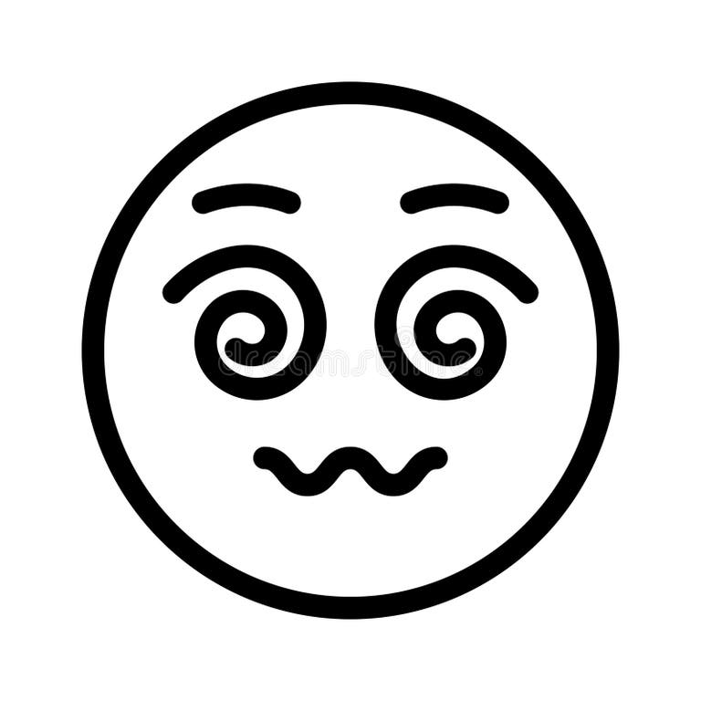 Dizzy Emoji Icon, Dizziness Expression Vector Design Stock Vector ...