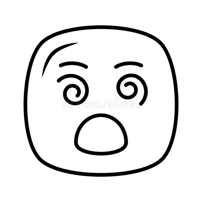 Dizzy Emoji Icon, Dizziness Expression Vector Design Stock Vector ...