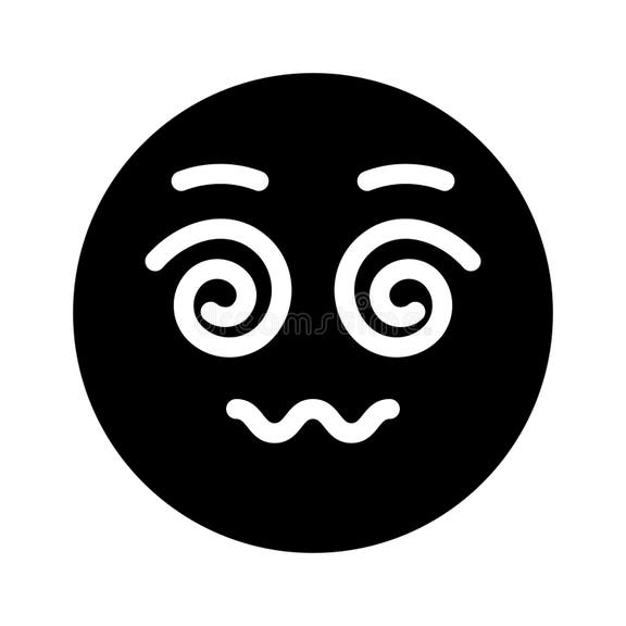 Dizzy Emoji Icon, Dizziness Expression Vector Design Stock Vector ...
