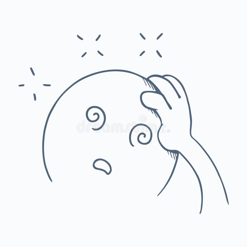 Dizzy expression draw stock vector. Illustration of brain - 303201748