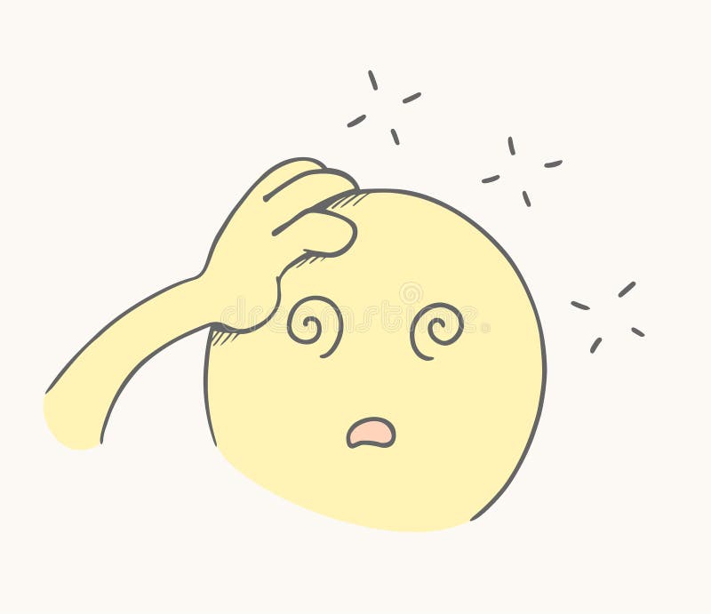 Dizzy expression draw stock vector. Illustration of swirl - 309081415