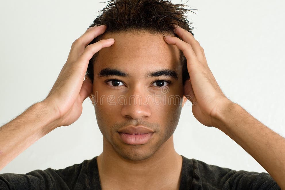 Dizzy head stock image. Image of american, male, hair - 5529201