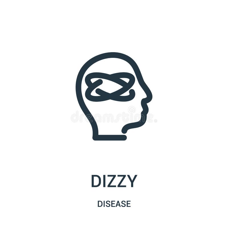 Dizzy Icon Vector from Disease Collection. Thin Line Dizzy Outline Icon ...