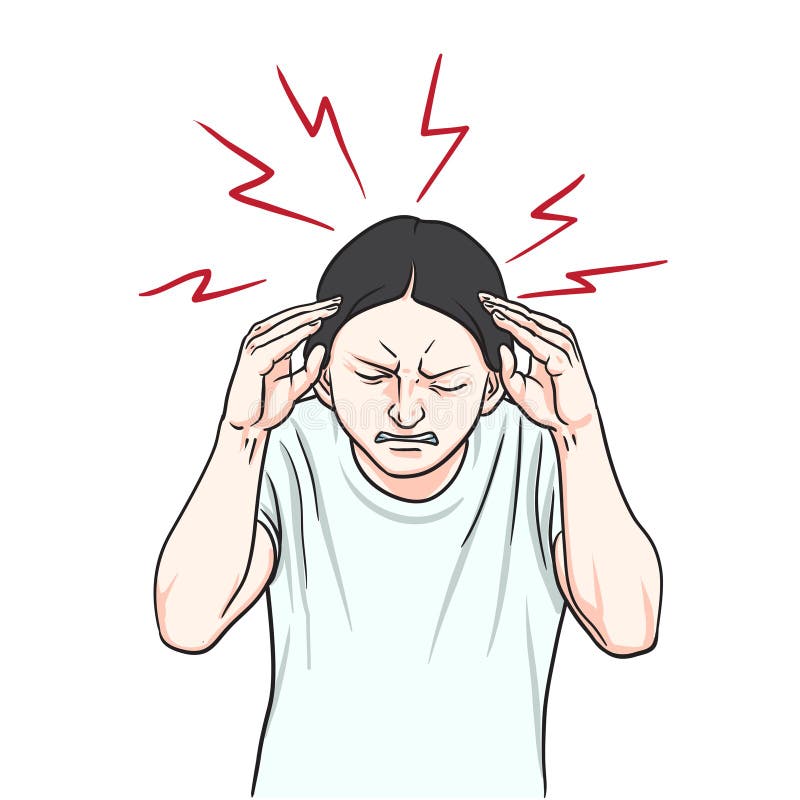 Dizzy Man Illustration Cartoon Headache Stock Vector - Illustration of ...
